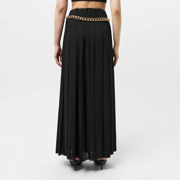 Balenciaga Pleated Skirt With Gold Chain Detail