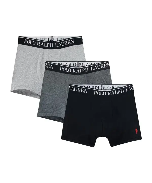 Polo Ralph Lauren Logo Briefs 3 Pack Boy Shorts - Black