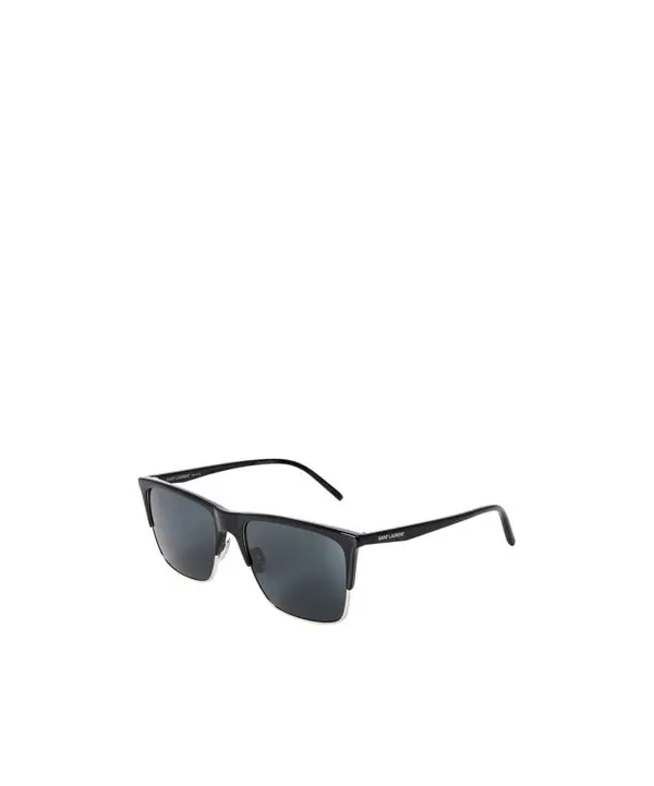 Saint Laurent Half Frame Sunglasses - Black