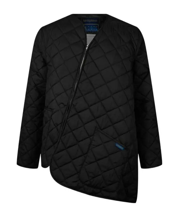 Comme Des Garçons Quilted Asymmetrical Zip Up Jacket