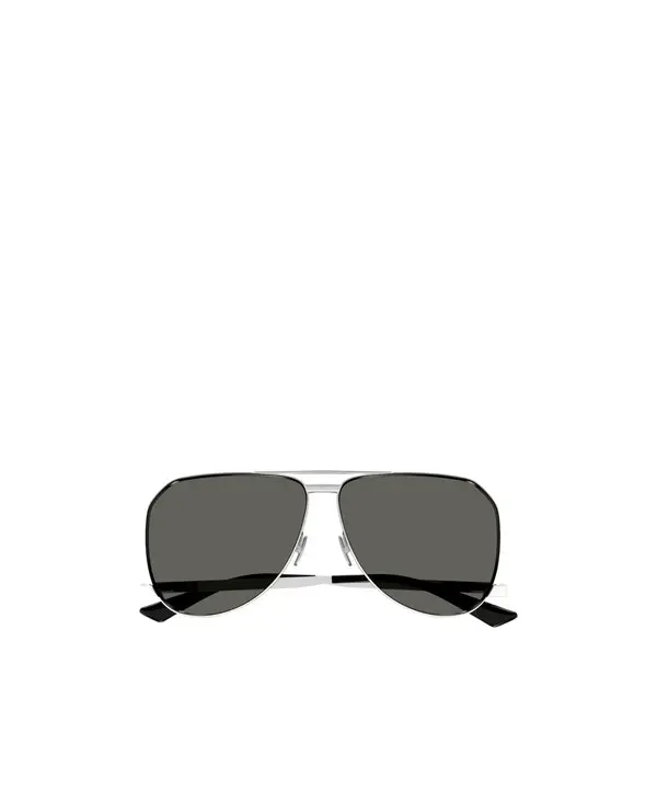 Saint Laurent Logo Aviator Sunglasses - Black
