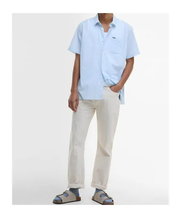Barbour B.li Pigment Ss Shirt - Bleached Blue