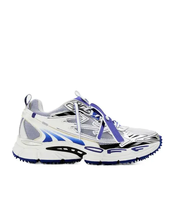 Off-White Round Toe Lace-up Sneakers