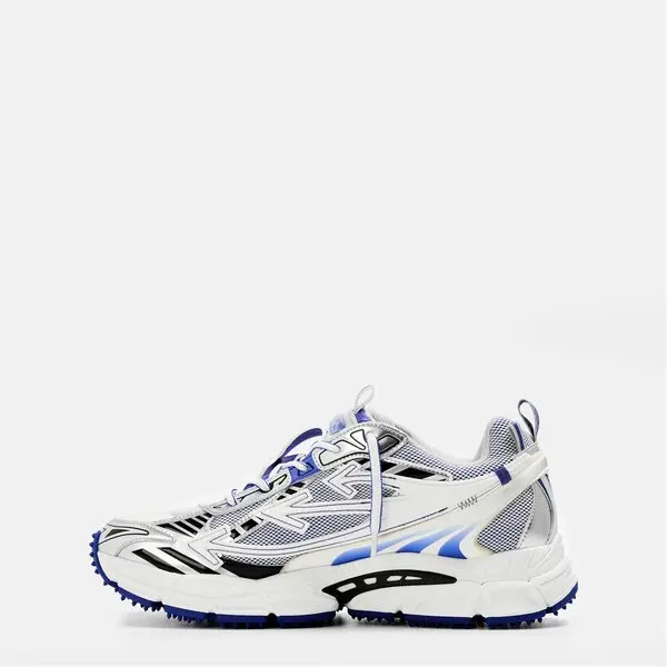 Off-White Round Toe Lace-up Sneakers