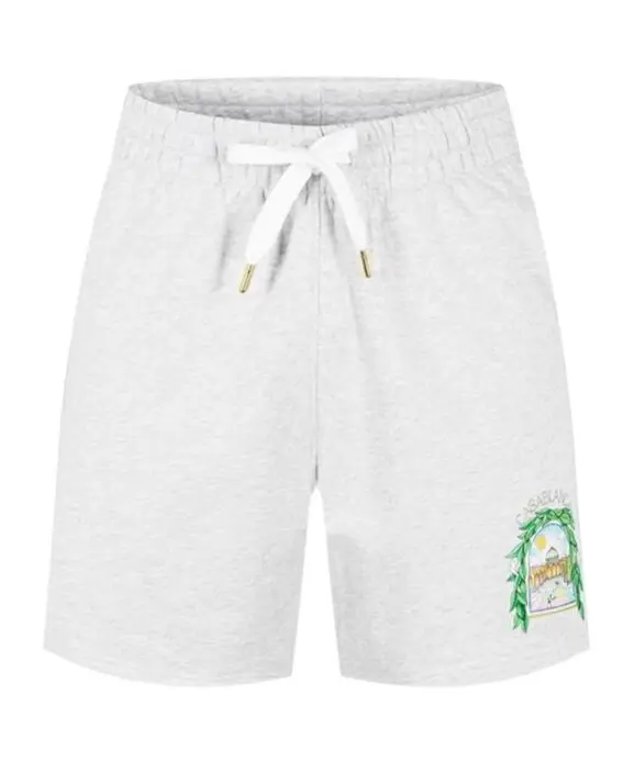 Casablanca Elastic Waist Shorts With Drawstring And Pockets