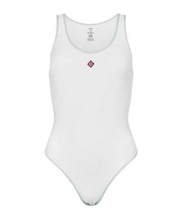 Casablanca Sleeveless Round Neck One-piece Swimsuit With Cut-out Detail