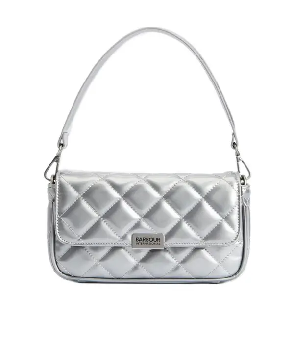 Barbour Quilted Medium Cross Body Bag - Gray