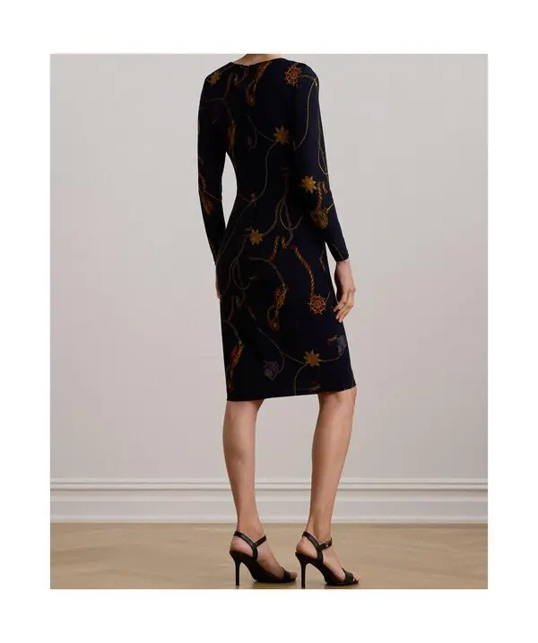 Ralph Lauren Nautical Print Midi Dress