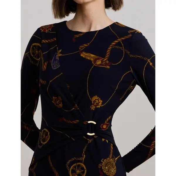Ralph Lauren Nautical Print Midi Dress