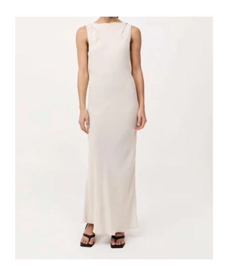 ST. AGNI Sleeveless Draped Cowl Neck Maxi Dress