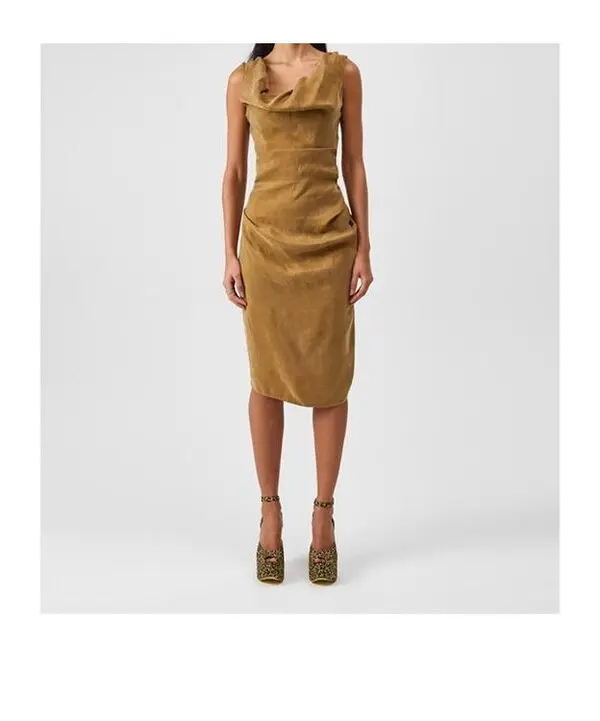 VIVIENNE WESTWOOD Sleeveless Draped Off-the-shoulder Dress