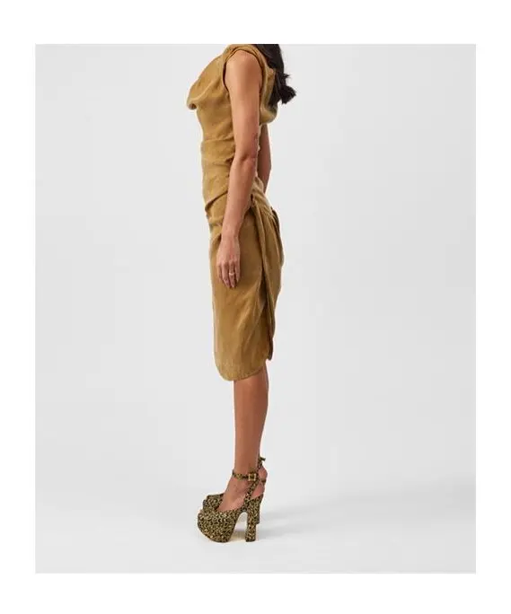 VIVIENNE WESTWOOD Sleeveless Draped Off-the-shoulder Dress