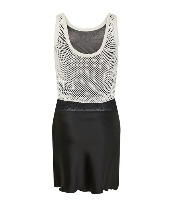 Off-White Lace Fishnet Dress
