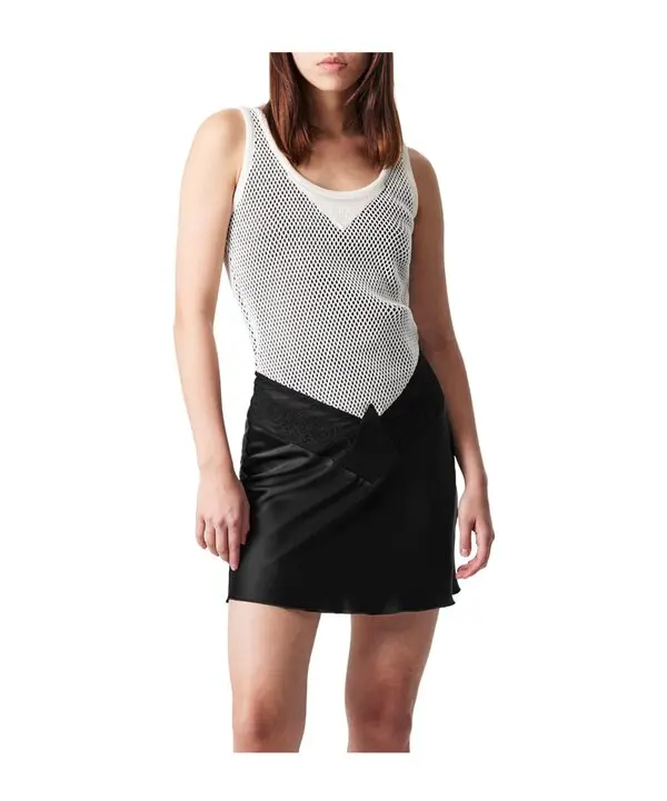 Off-White Lace Fishnet Dress