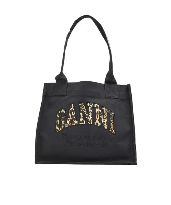 GANNI Logo Tote Bag