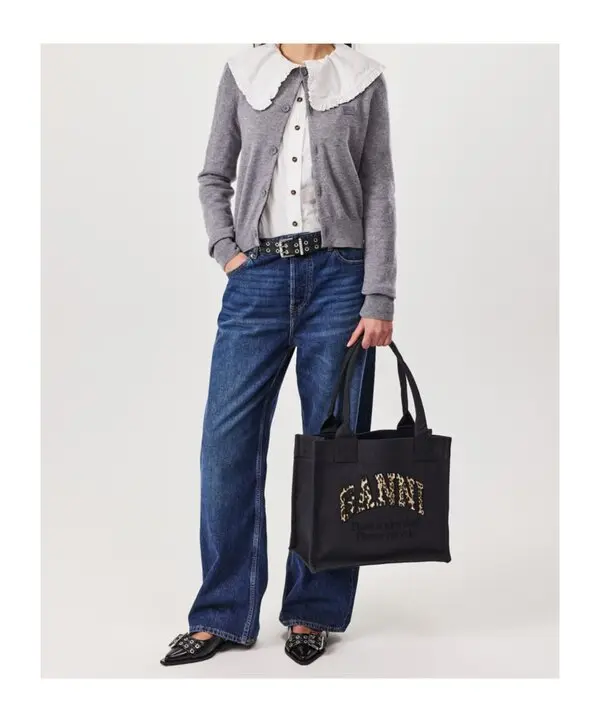 GANNI Logo Tote Bag