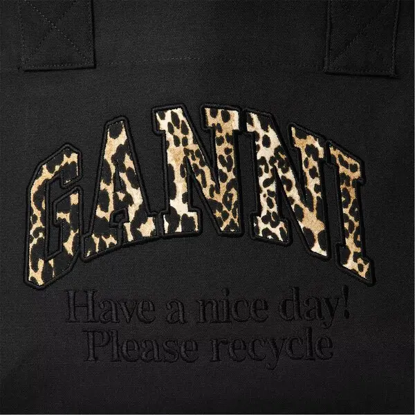 GANNI Logo Tote Bag