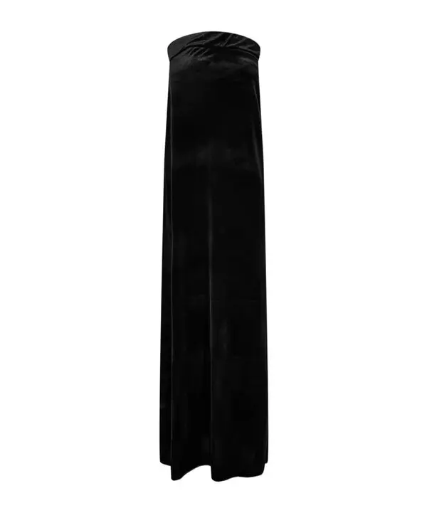 Norma Kamali Strapless Gown With Draped Detailing - Black