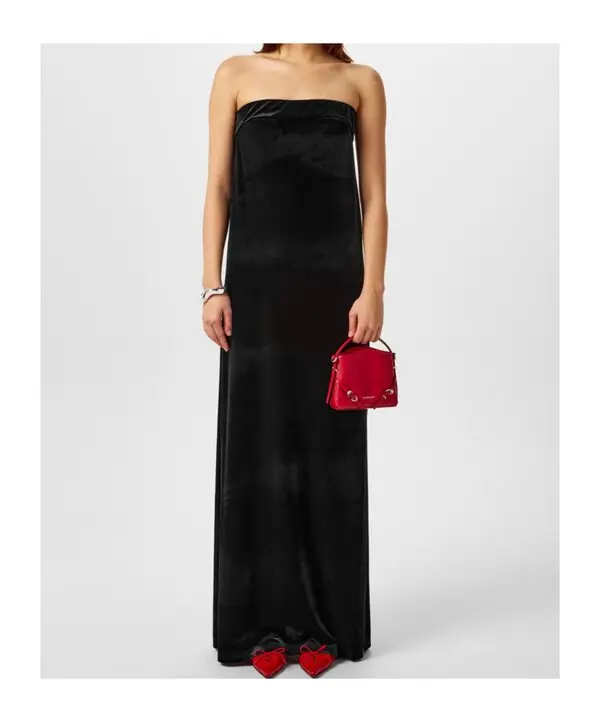 Norma Kamali Strapless Gown With Draped Detailing - Black