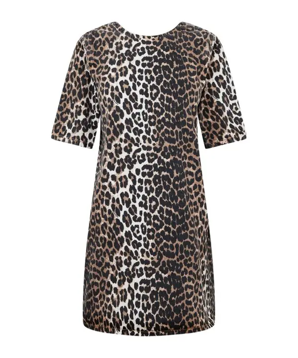 GANNI Leopard Print Mini Dress