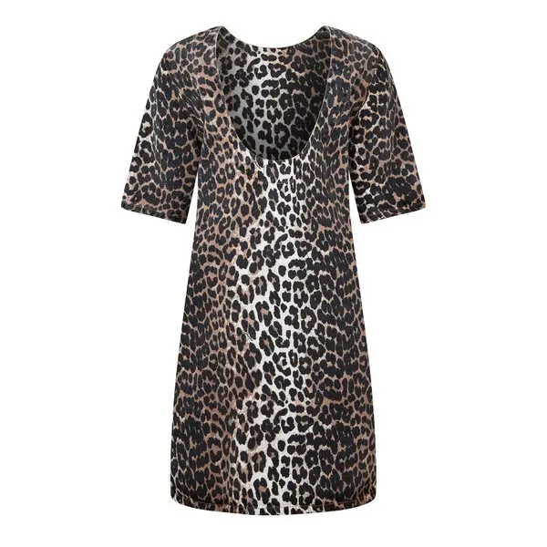 GANNI Leopard Print Mini Dress