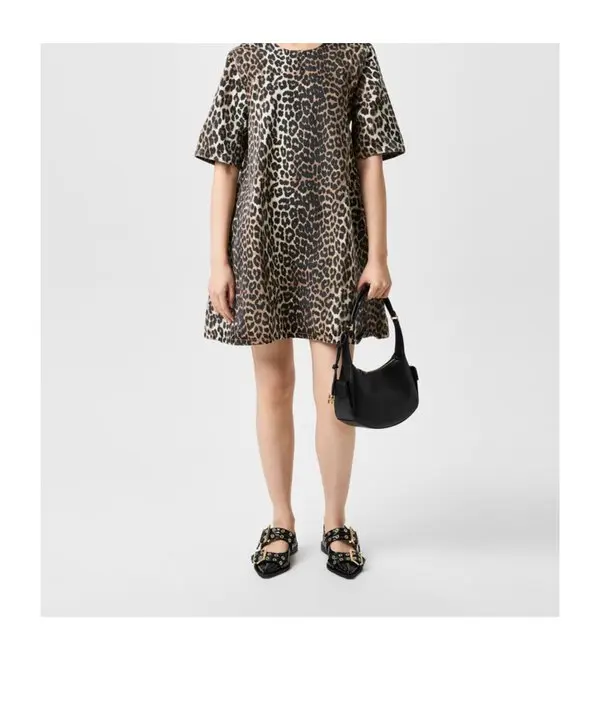 GANNI Leopard Print Mini Dress