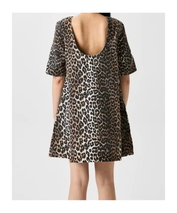 GANNI Leopard Print Mini Dress