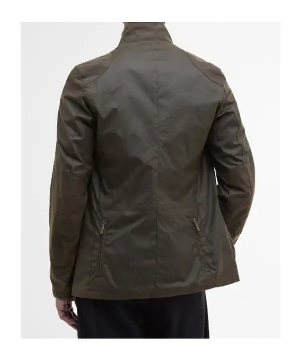 Barbour Beacon Sports Jacket With High Collar And Button Fastening