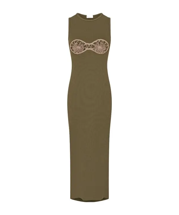 Magda Butrym Sleeveless Maxi Dress With Embellishment