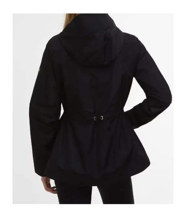 Barbour Long-sleeved Casual Jacket With Adjustable Waist And Drawstring Hood
