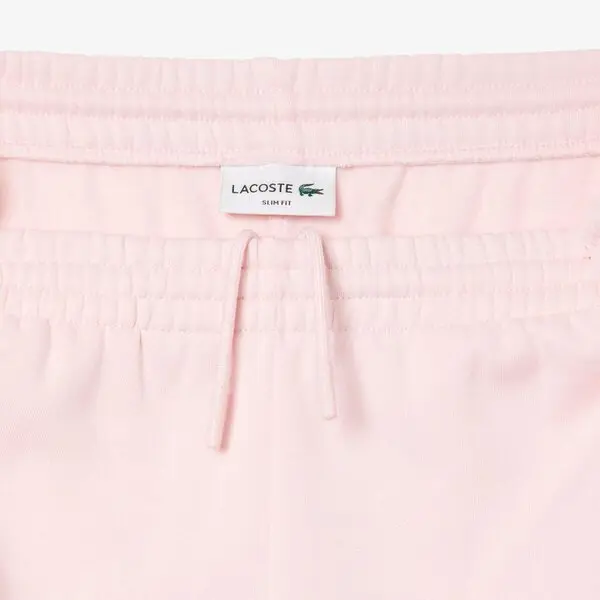 Lacoste Slim Fit Cotton Trousers With Crocodile Logo