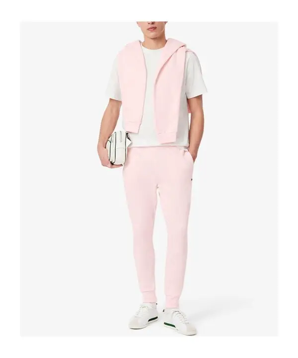 Lacoste Slim Fit Cotton Trousers With Crocodile Logo