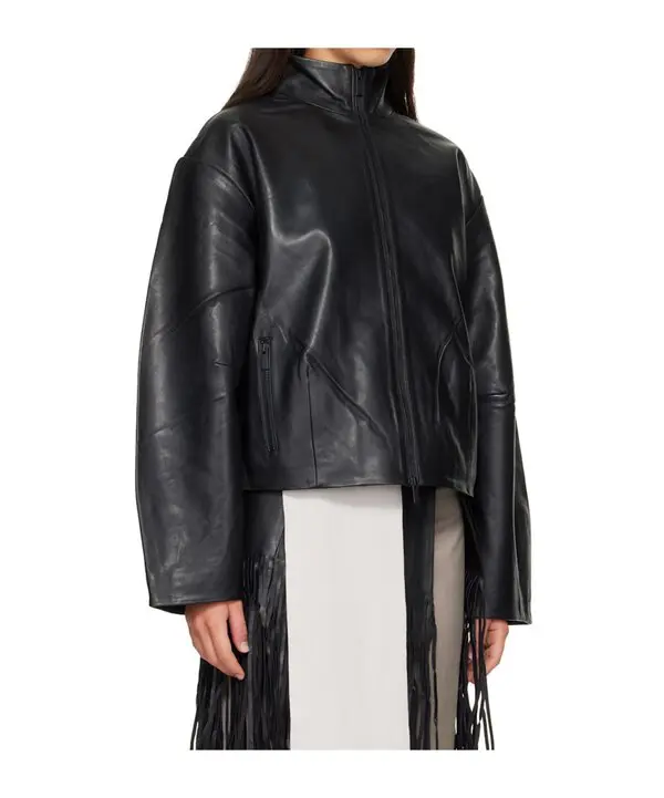 ST. AGNI Cocoon Leather Jacket
