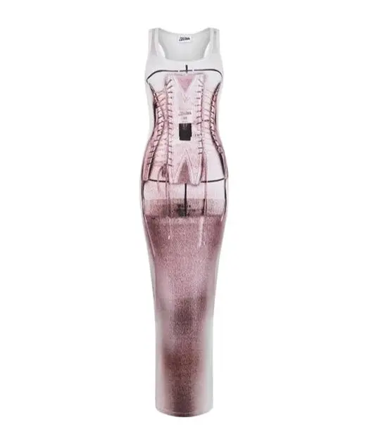 JEAN PAUL GAULTIER Sleeveless Printed Maxi Dress - Multicolor