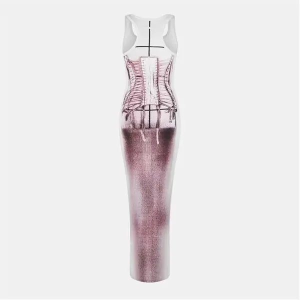 JEAN PAUL GAULTIER Sleeveless Printed Maxi Dress - Multicolor