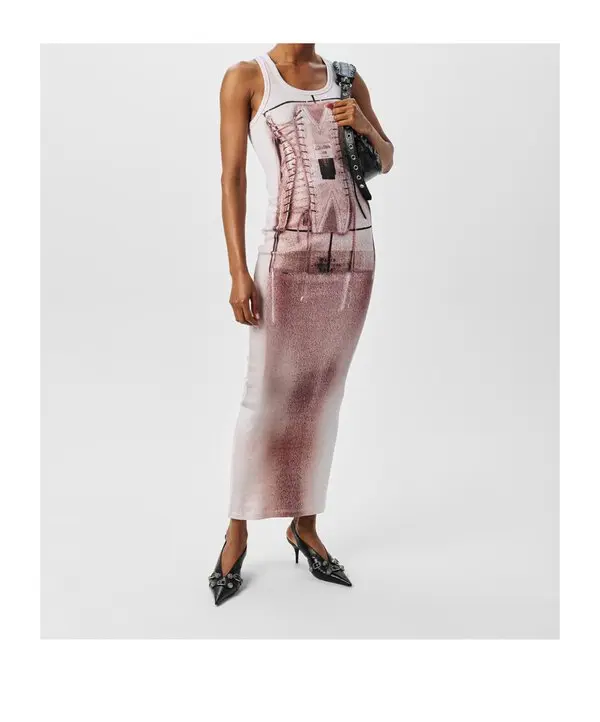 JEAN PAUL GAULTIER Sleeveless Printed Maxi Dress - Multicolor