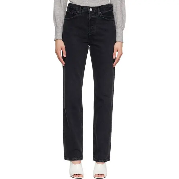 AGOLDE Non-stretch High-waisted Straight-leg Jeans