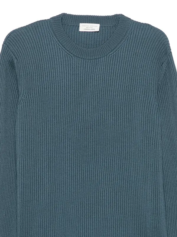 ROBERTO COLLINA Crew Neck Ribbed Sweater