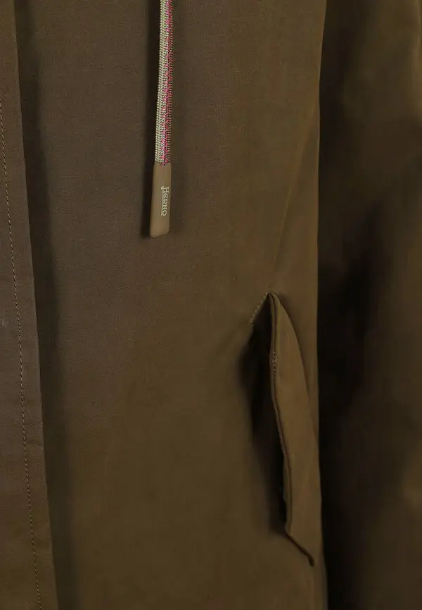 Herno Drawstring Hooded Down Jacket - Green