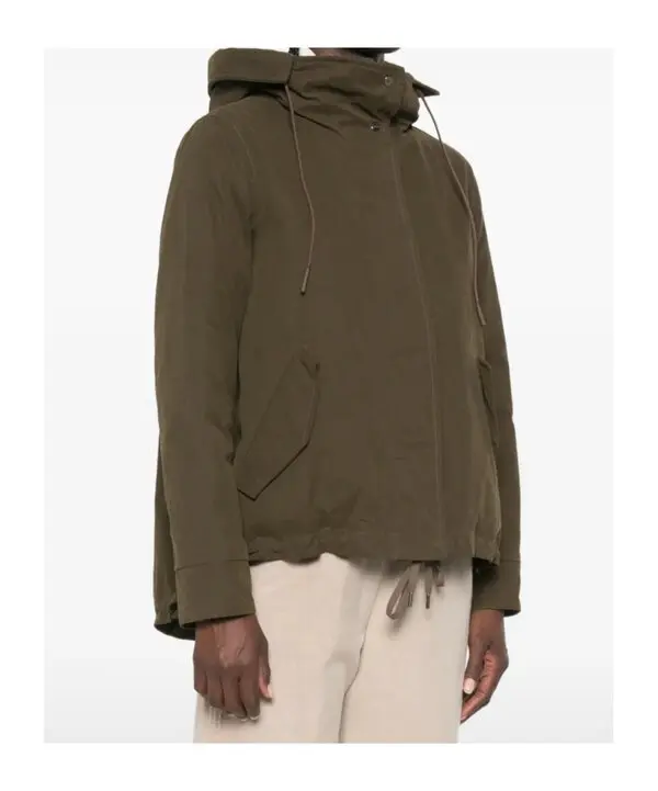 Herno Drawstring Hooded Down Jacket - Green
