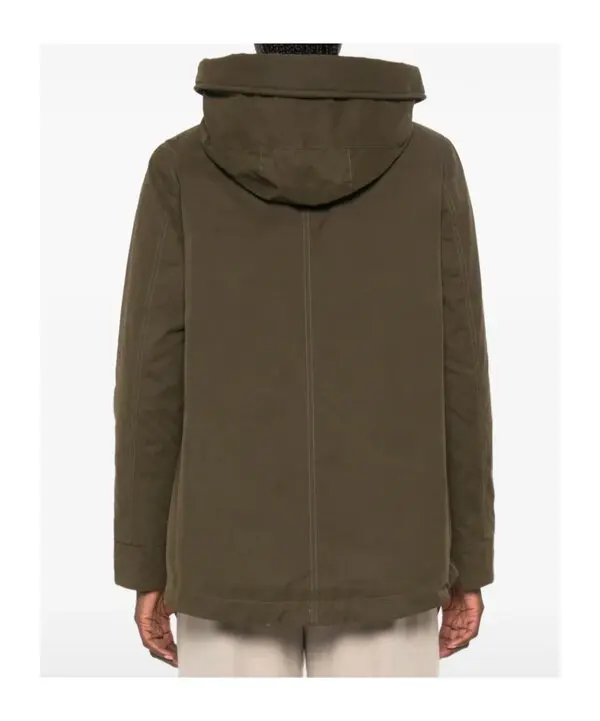 Herno Drawstring Hooded Down Jacket - Green