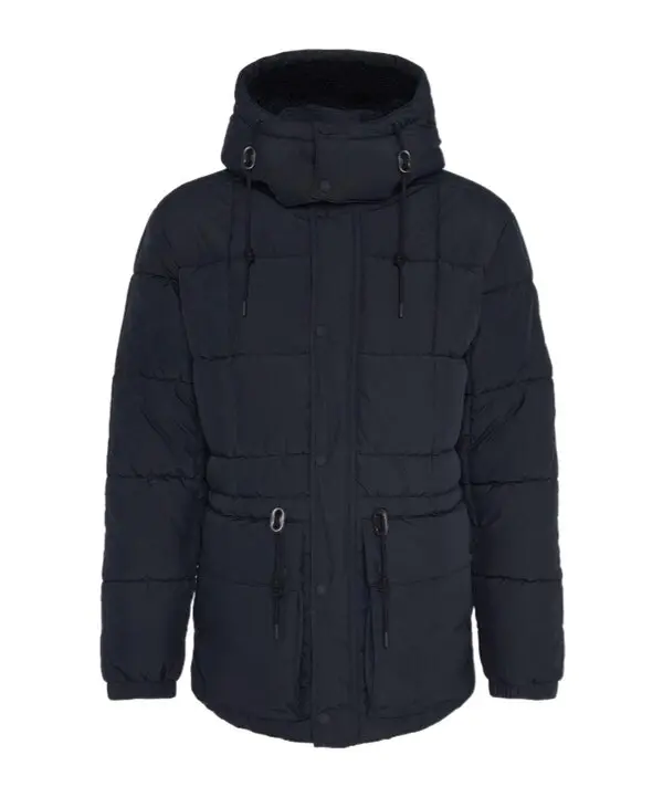 Barbour Quilted Hooded Jacket With Drawstring Waist