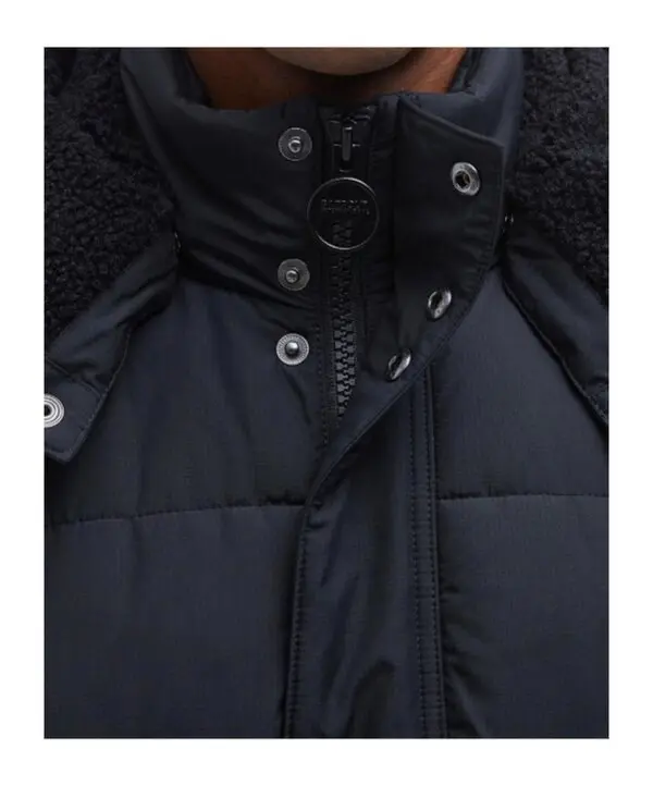 Barbour Quilted Hooded Jacket With Drawstring Waist