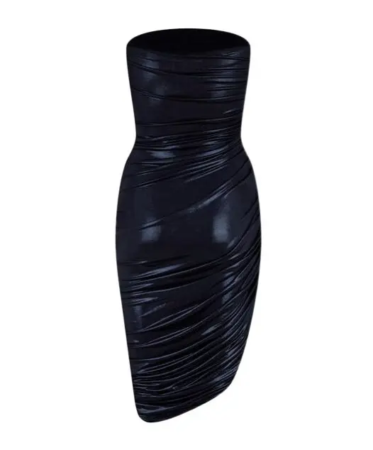 Norma Kamali Off-shoulder Ruched Midi Dress
