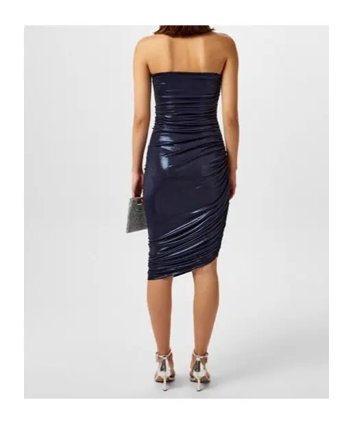 Norma Kamali Off-shoulder Ruched Midi Dress