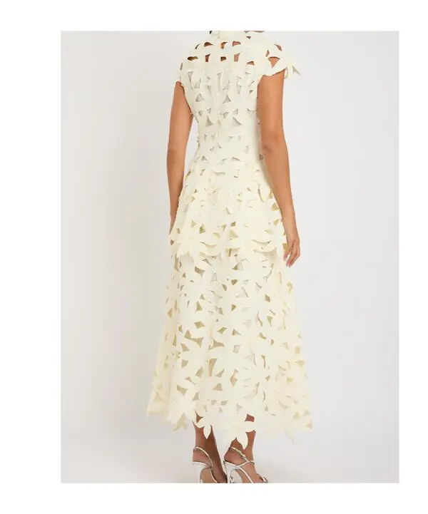 Simkhai Neve Floral-cutwork Woven Midi Dress