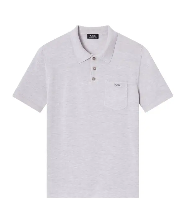 A.p.c. Gide Wool Polo Shirt - Blended Gray