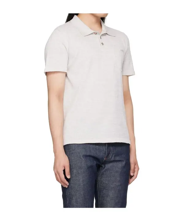 A.p.c. Gide Wool Polo Shirt - Blended Gray
