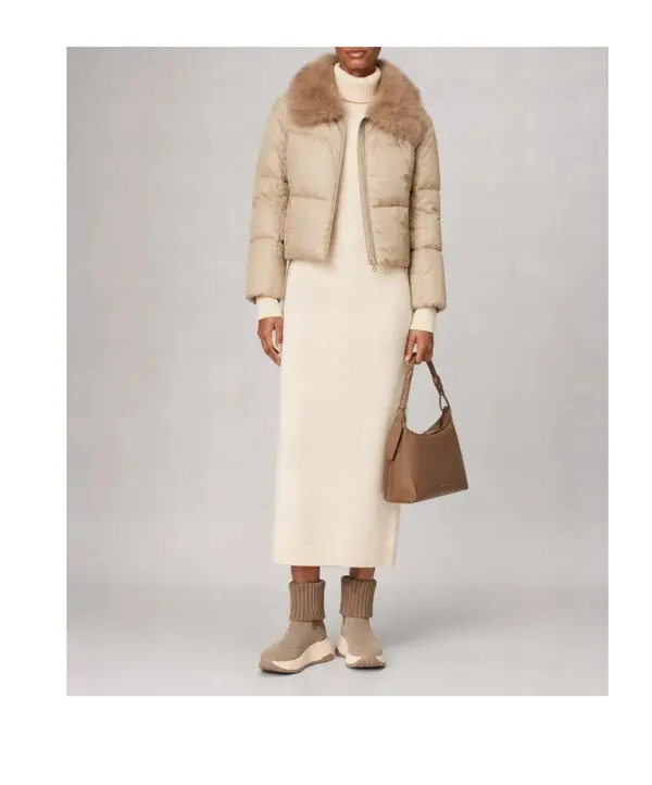 Herno Quilted Down Jacket With Faux Fur Collar