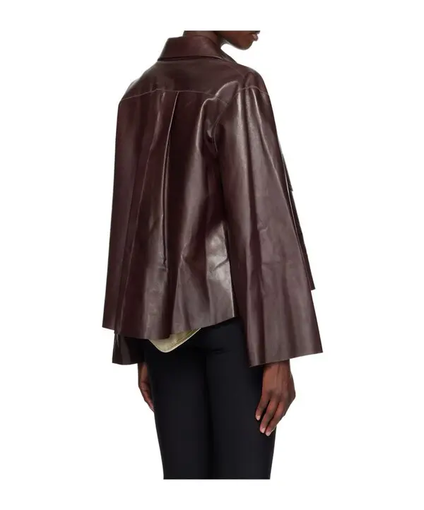 Nour Hammour Cropped Long-sleeve Jacket - Brown